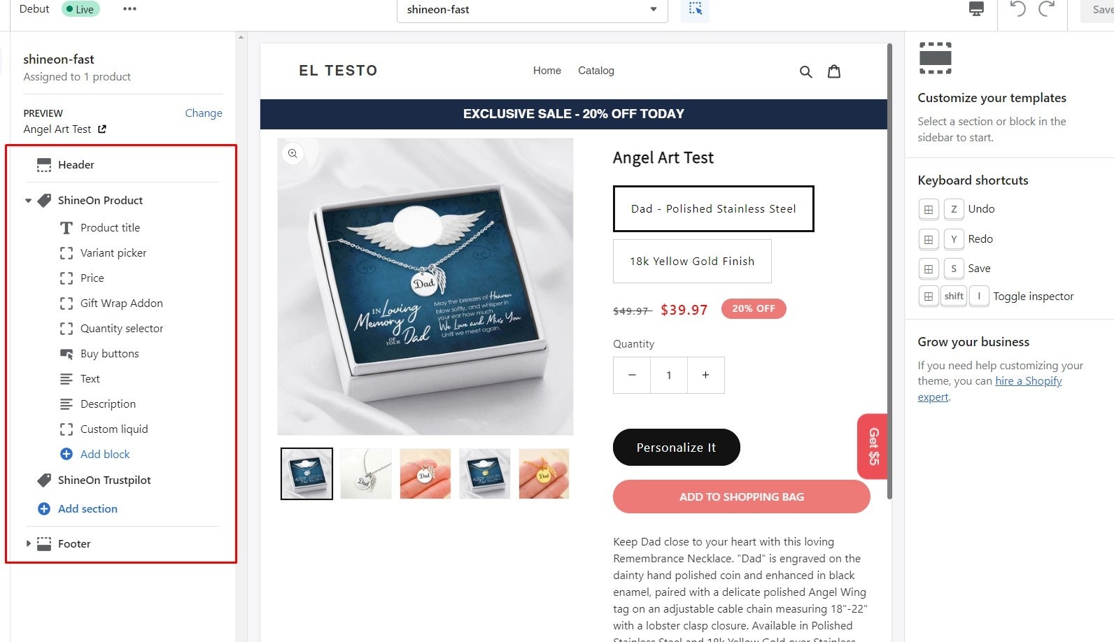 ShineOn Fast - Understand the layout – ShineOn