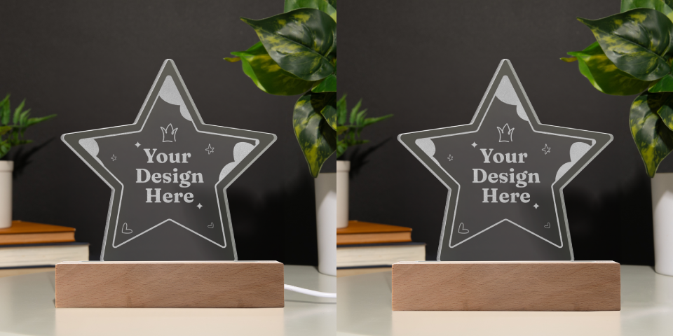 Design and Care Advice - Engraved Acrylic Star Plaque – ShineOn